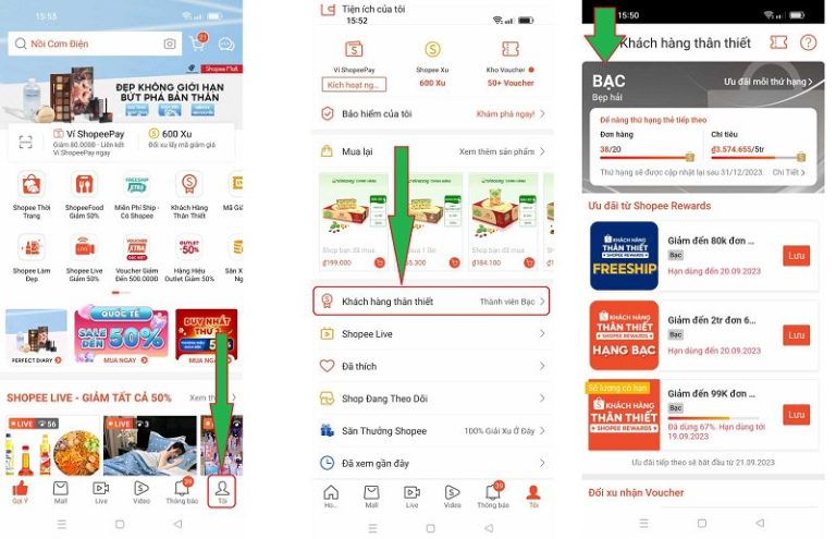 Shopee Rewards là gì? Ở đâu? Cách xem hạng Shopee